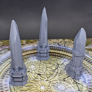 Dnd Terrain Crystal Obelisks 3d Printed Terrain to Use as Dnd ...