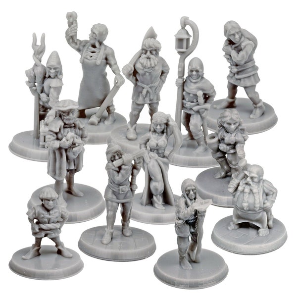 3d Printed Miniatures Peasants - Etsy