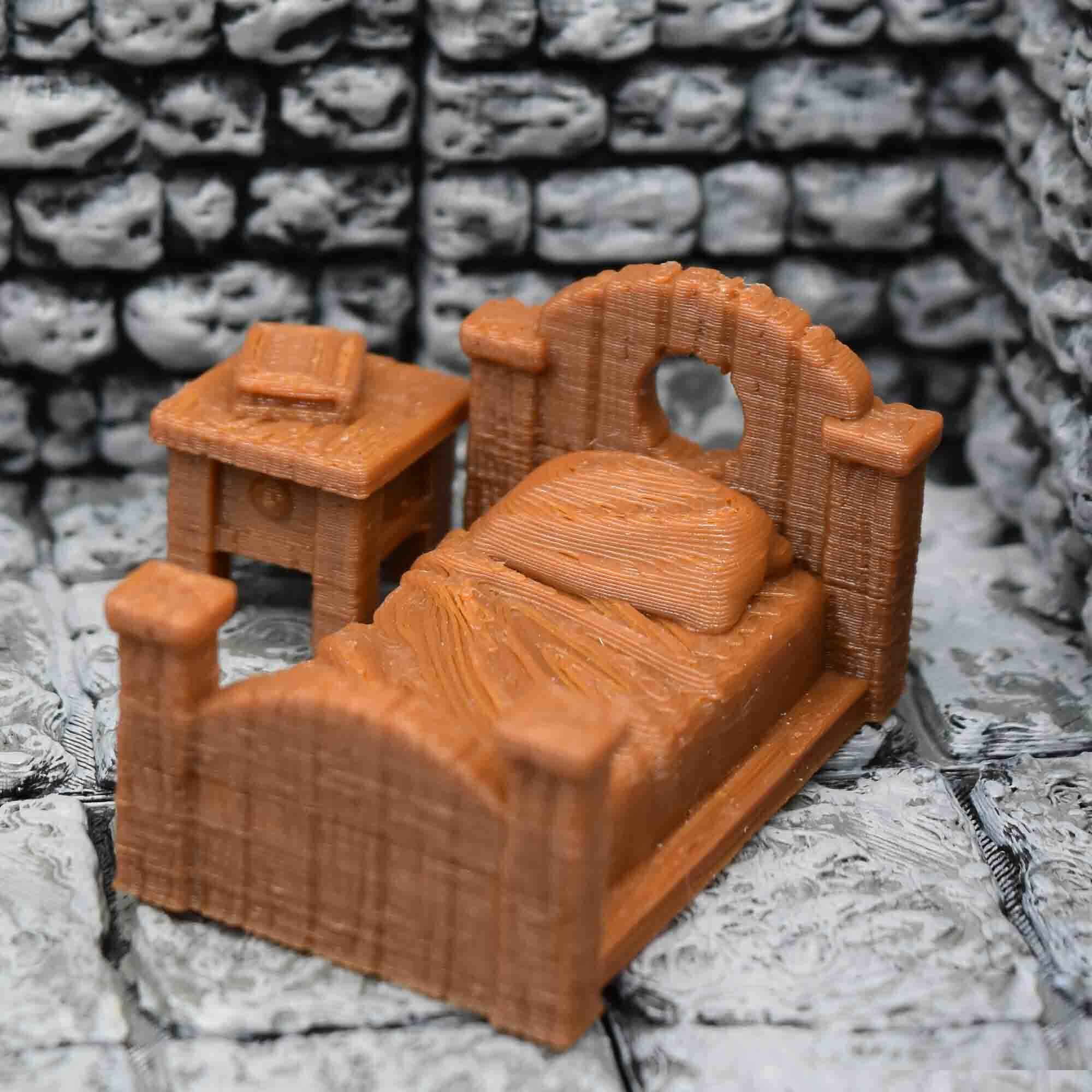 28mm Dungeon Bed Furniture Miniature Scatter Terrain for | Etsy