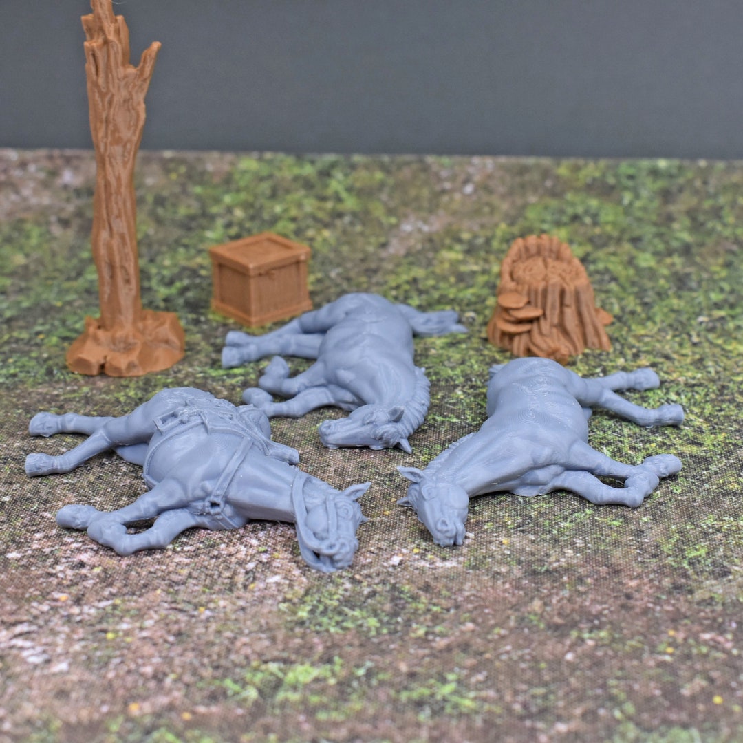 Dead Horse Corpse Set Dnd Miniatures Set for Ttrpg Miniatures Wargaming ...