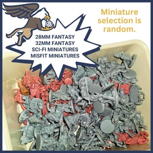 Dnd Mystery Box of Miniatures for 28mm or 32mm Tabletop Wargaming Scifi ...