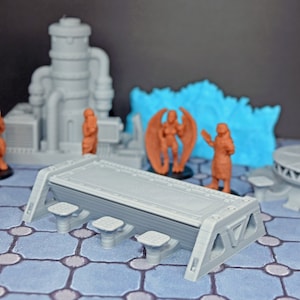 28mm Terrain Round or Rectangular Sci-fi Tables for Miniature Wargames or Starwars Space Terrain ...