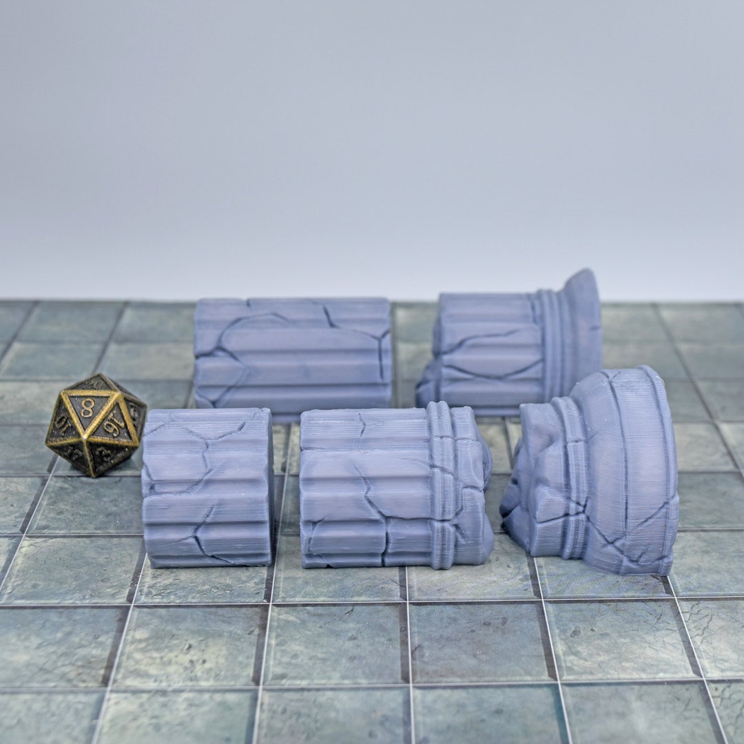 Dnd Terrain Pillar Ruins for Tabletop Miniature Wargmes Like - Etsy