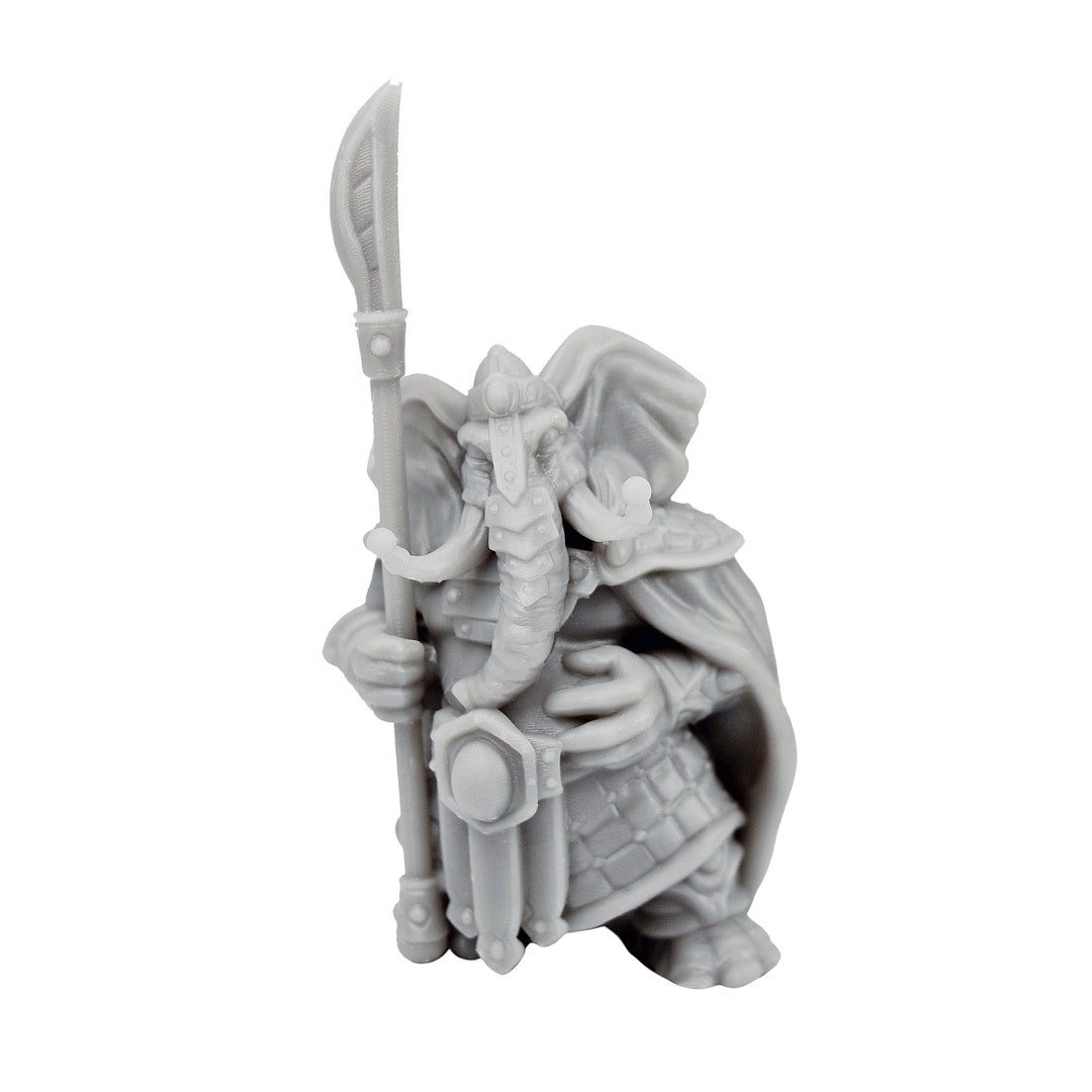 Dnd Figures Anthropomorphic Elephantfolk Guard Loxodon Dnd Miniatures ...