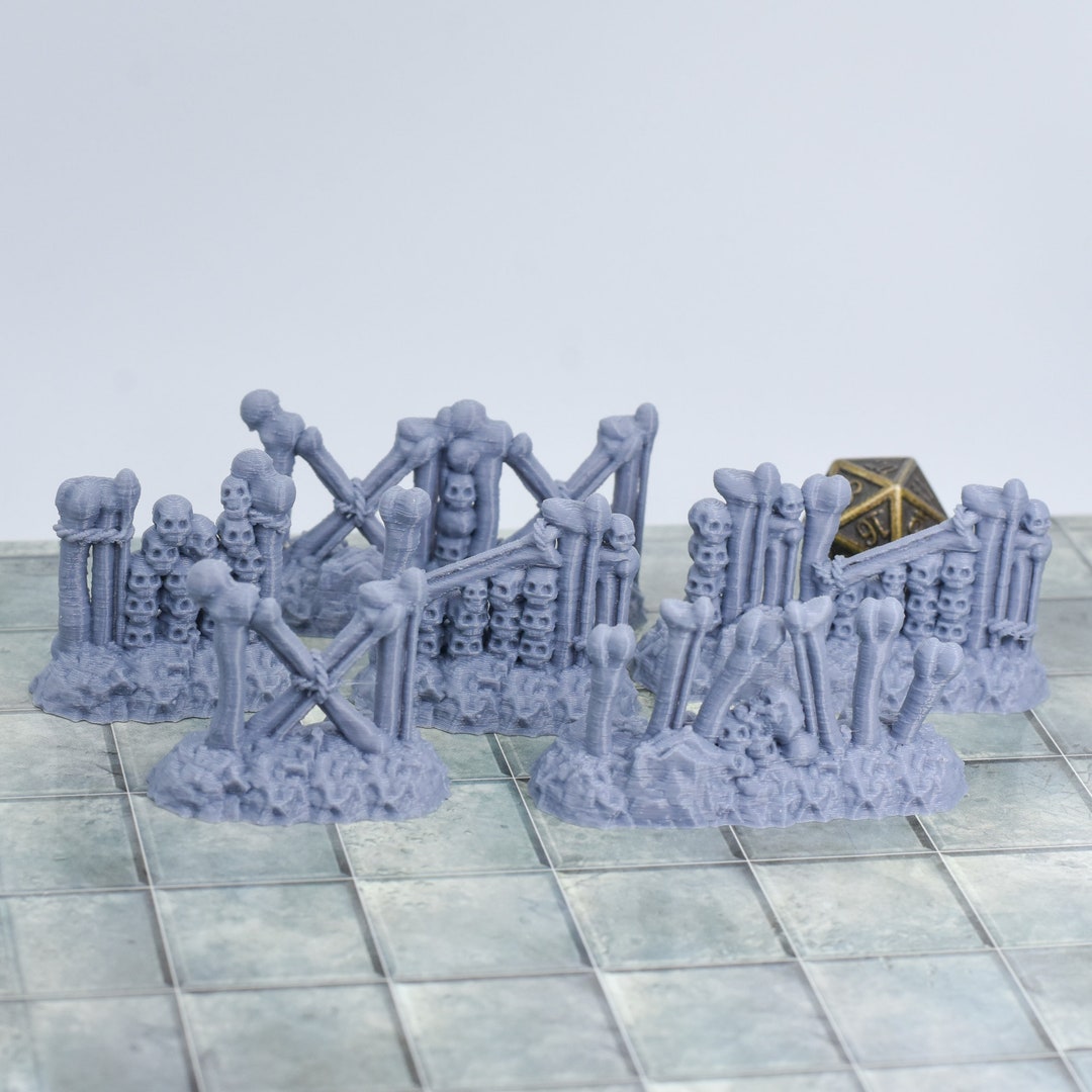 Miniature Terrain Goblin Bone Fences Unpainted Wargaming Tabletop ...