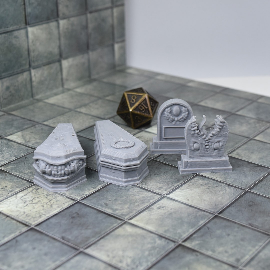 Mimic Mini Tombstone Unpainted Dnd Miniatures Set for Tabletop ...