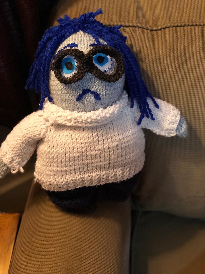 Pixar's "inside Out" Sadness Stuffed Doll - Etsy