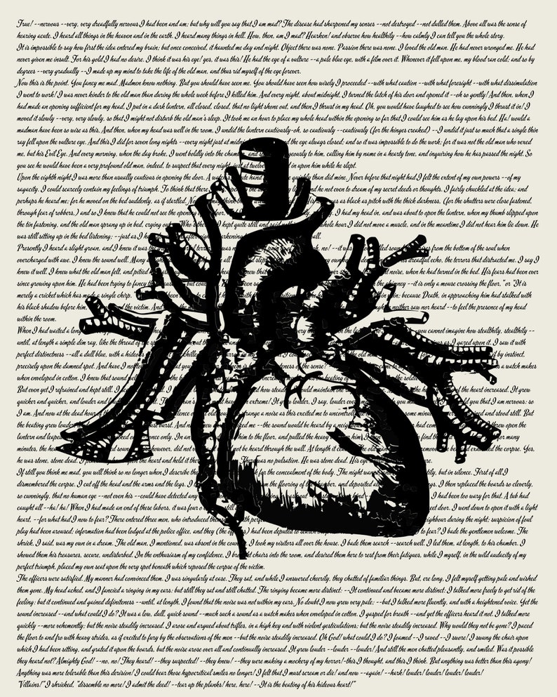 Digital File- the Tell-tale Heart by Edgar Allan Poe - Etsy