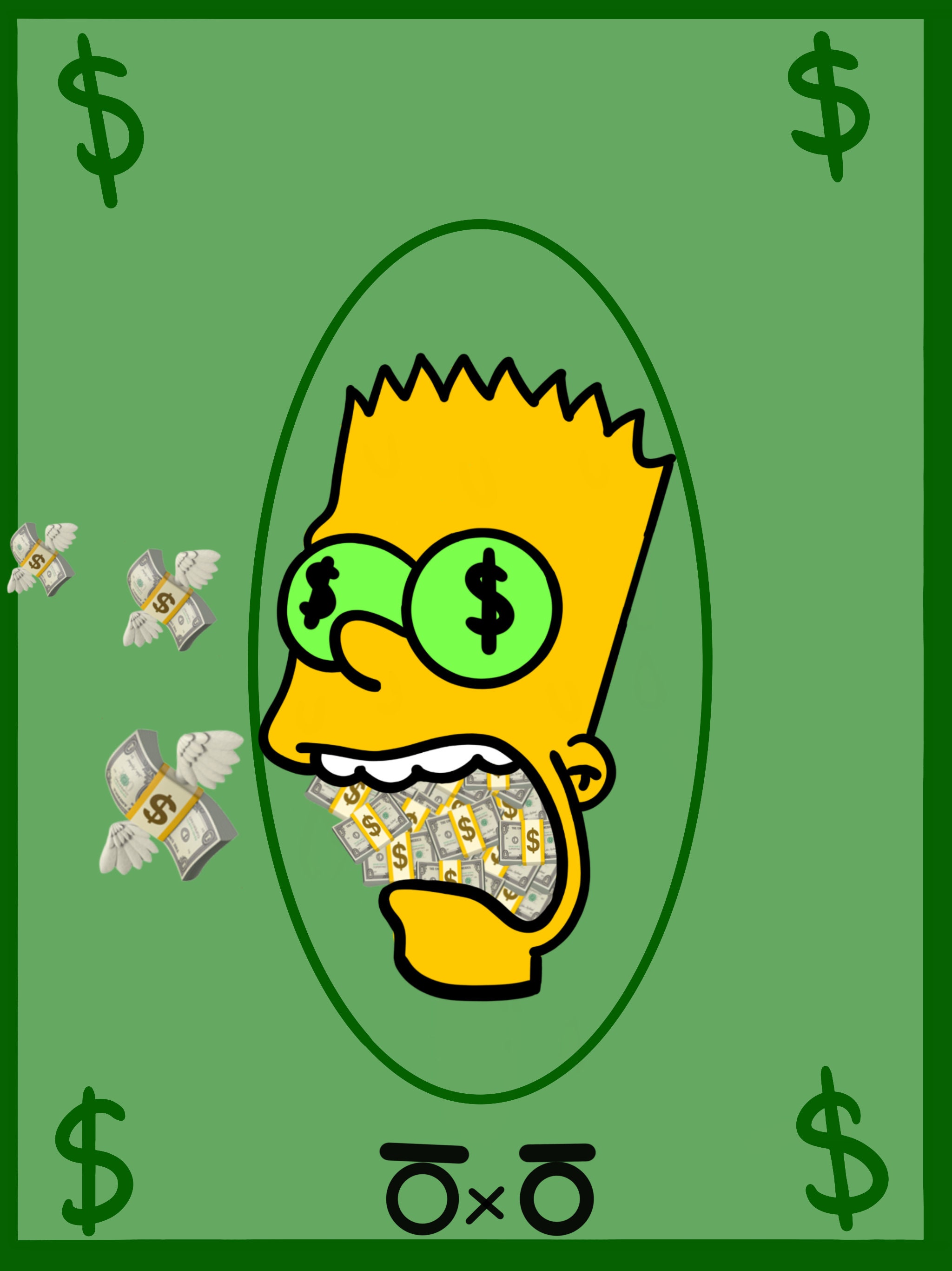 Money-bart Fanart Wallpaper | Etsy