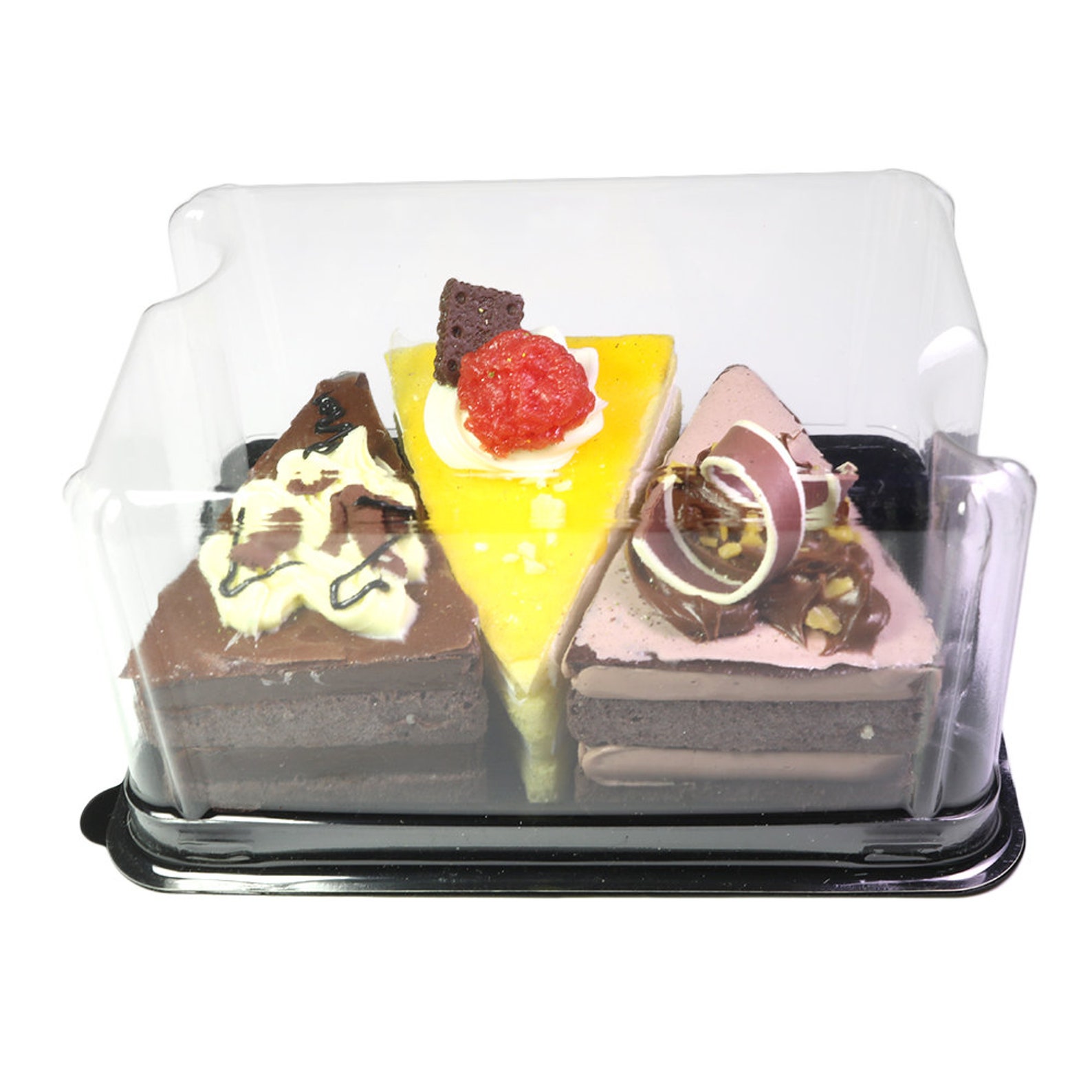 50 or 100 Food- Safe Box Shaped Takeaway Containers With Clear Flat Lid ...