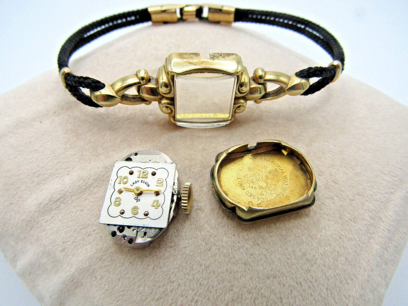 Vintage Ultra Rare Lady Elgin 21 Jewel Cal. 665 Watch W/ 14K GF Case ...