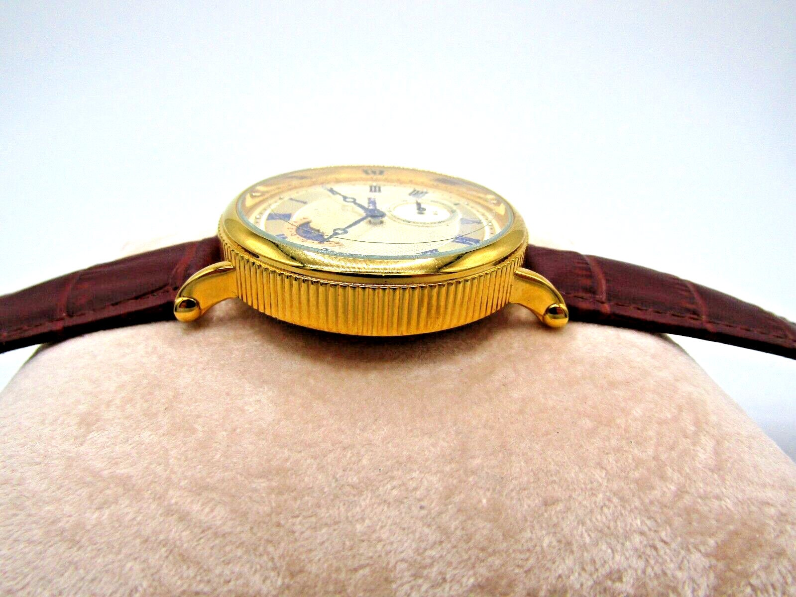 New Beautiful Stauer Gatsby 43202 Moonphase Sub Second Large Case Watch ...