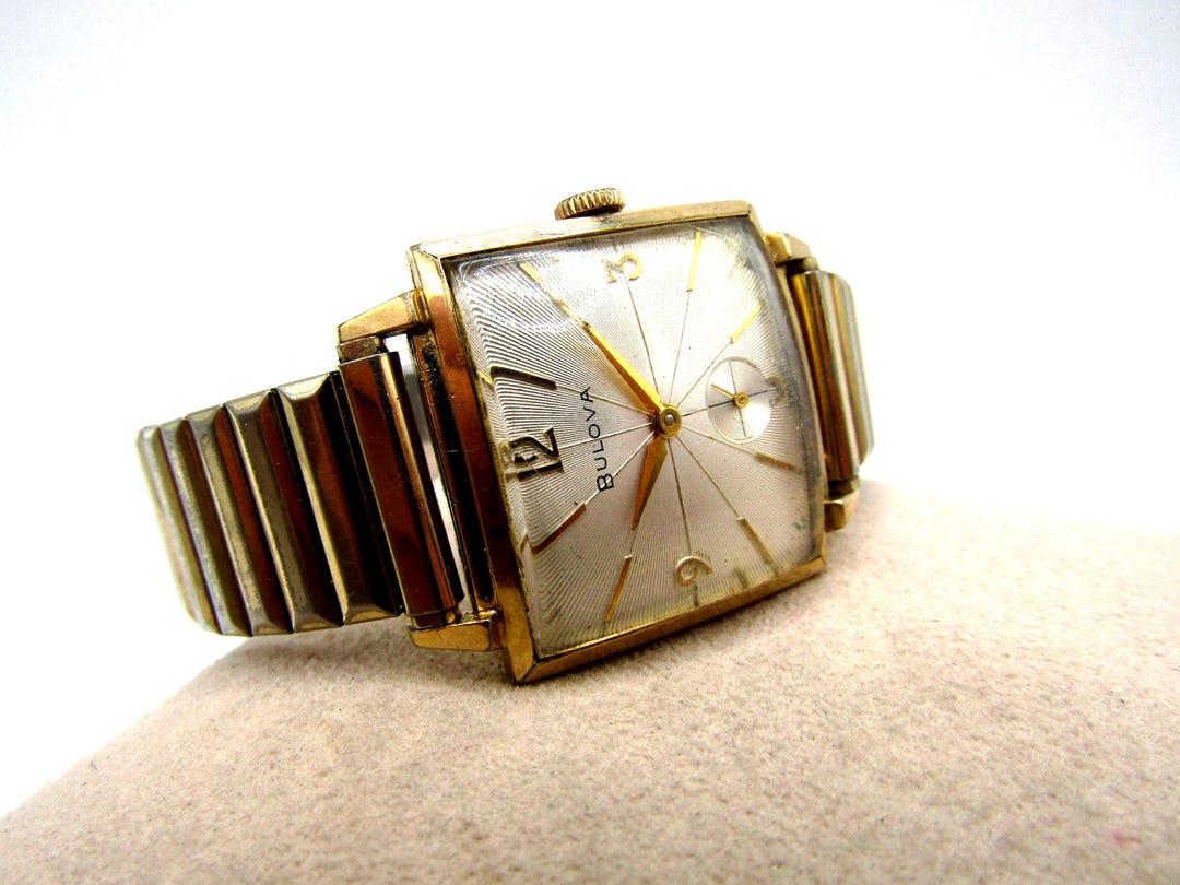 Vintage Beautiful 1961 Gents Bulova Prince "d" Sunburst Cross Hair Dial ...