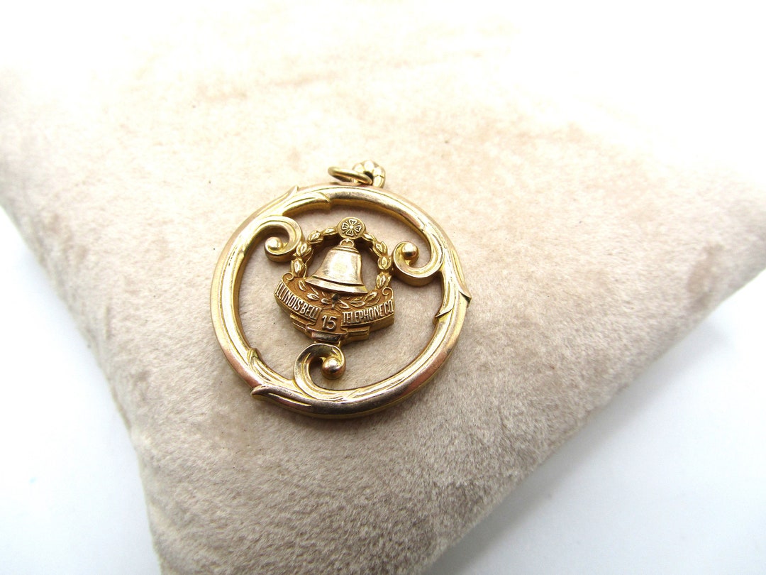 Vintage Beautiful Rare Illinois Bell Telephone Co. 10K Gold Filled 15 ...