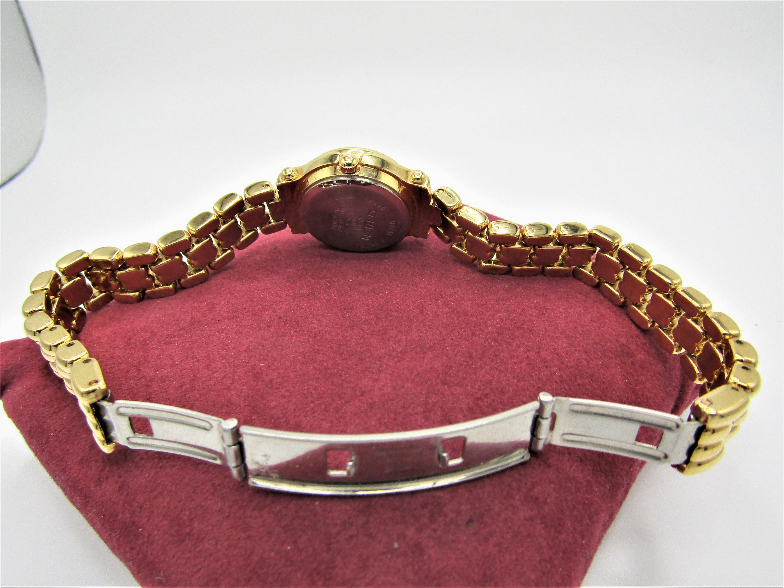 Vintage Gruen Quartz GR7323 Ladies Cocktail Floating Crystal Watch With ...