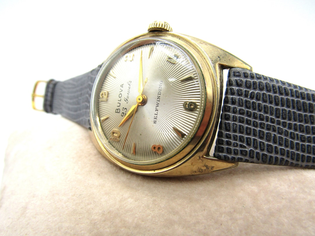 Vintage 1954 Gents Bulova 23 Jewel Self-winding Starburst Dial Watch W ...