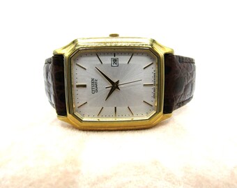 Rectangle Gold Men's Watch Rectangle White Dial Arabic - Etsy