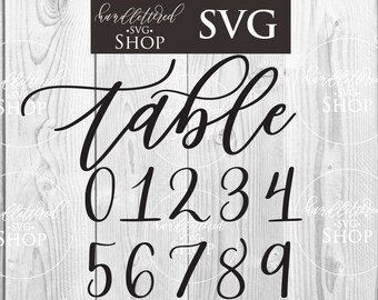 Table Numbers Svg | Etsy