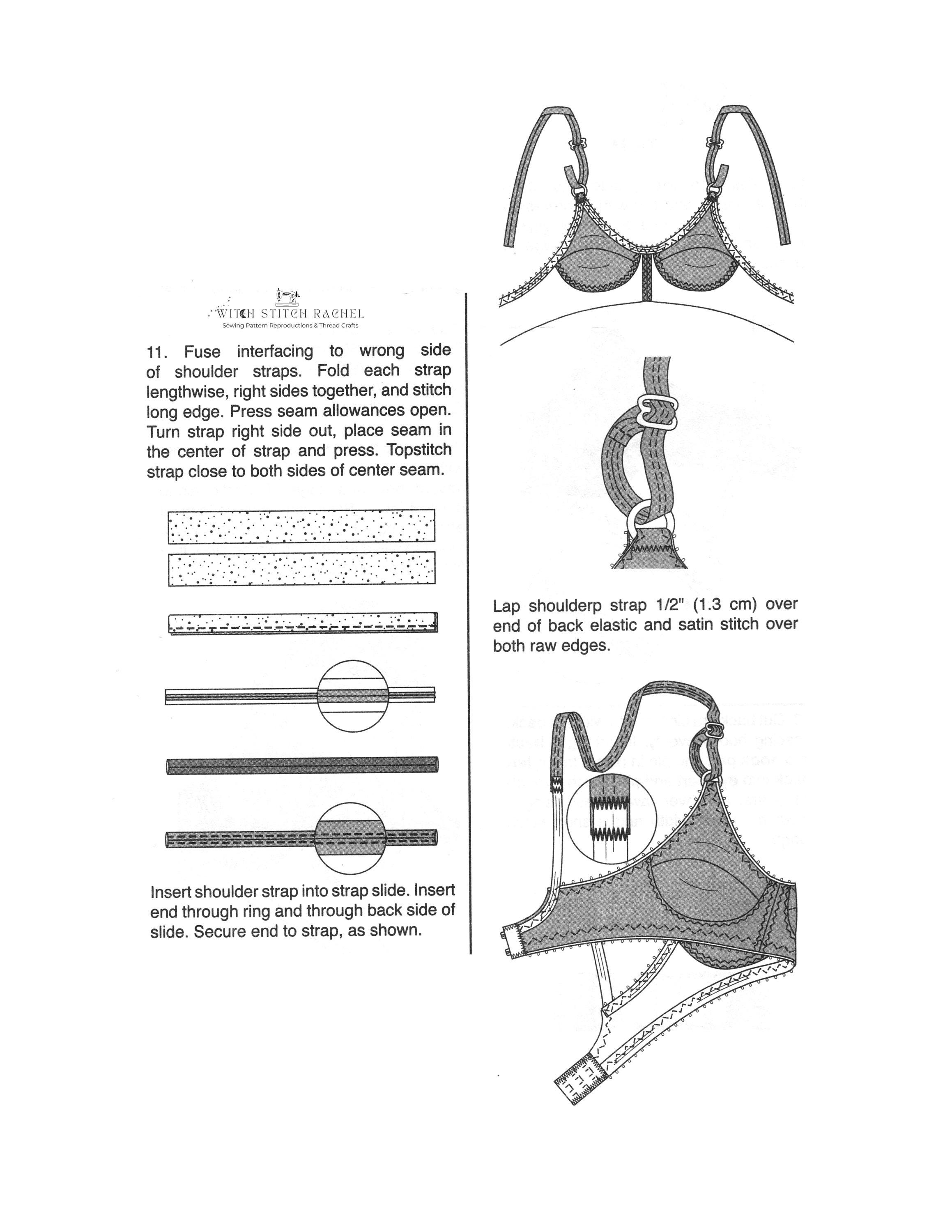 Classic Bra Sewing Pattern Sizes AA-DDD (PDF Download) - Etsy