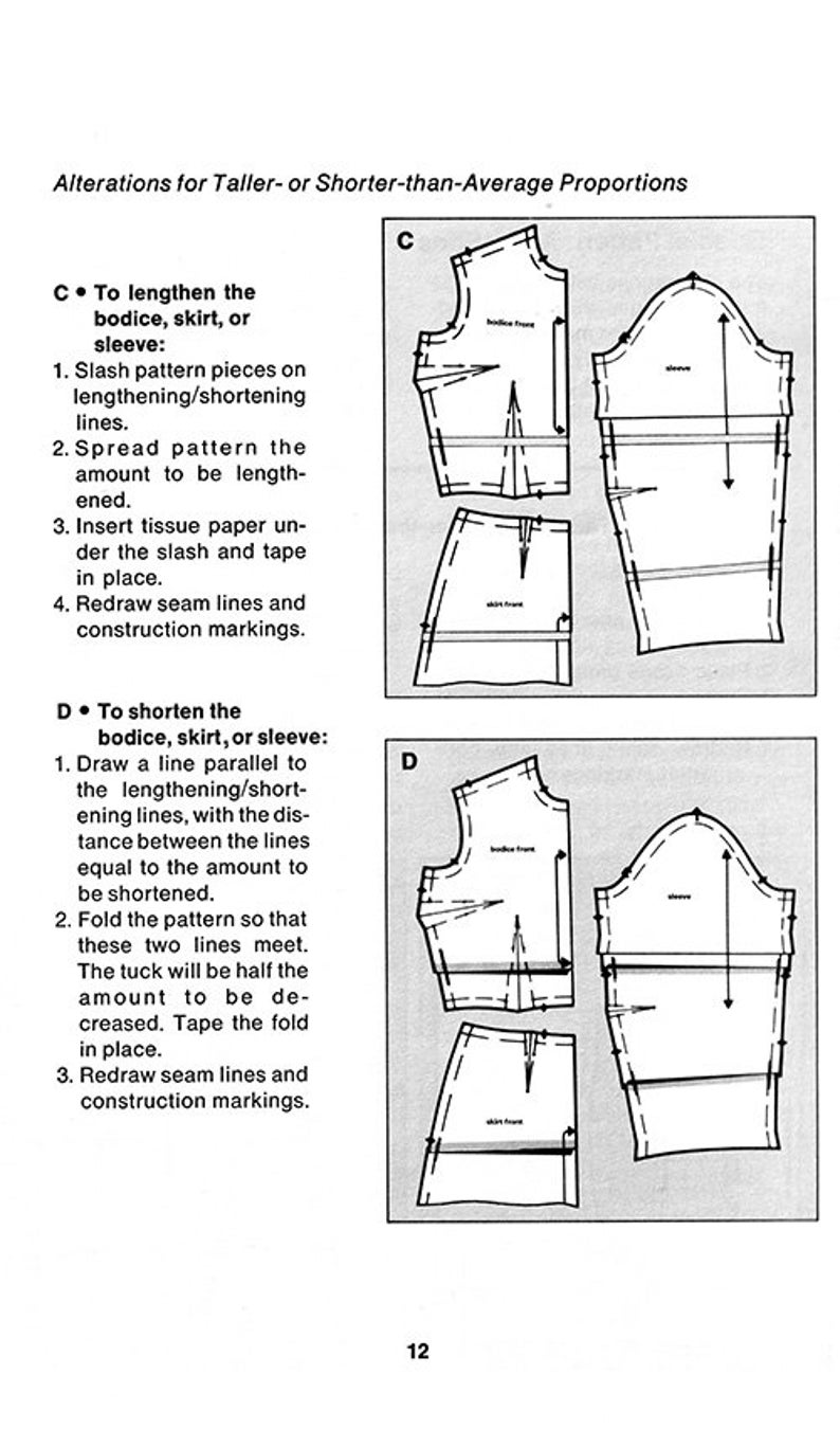 How to Fit the Sewing Pattern PDF Booklet - Etsy