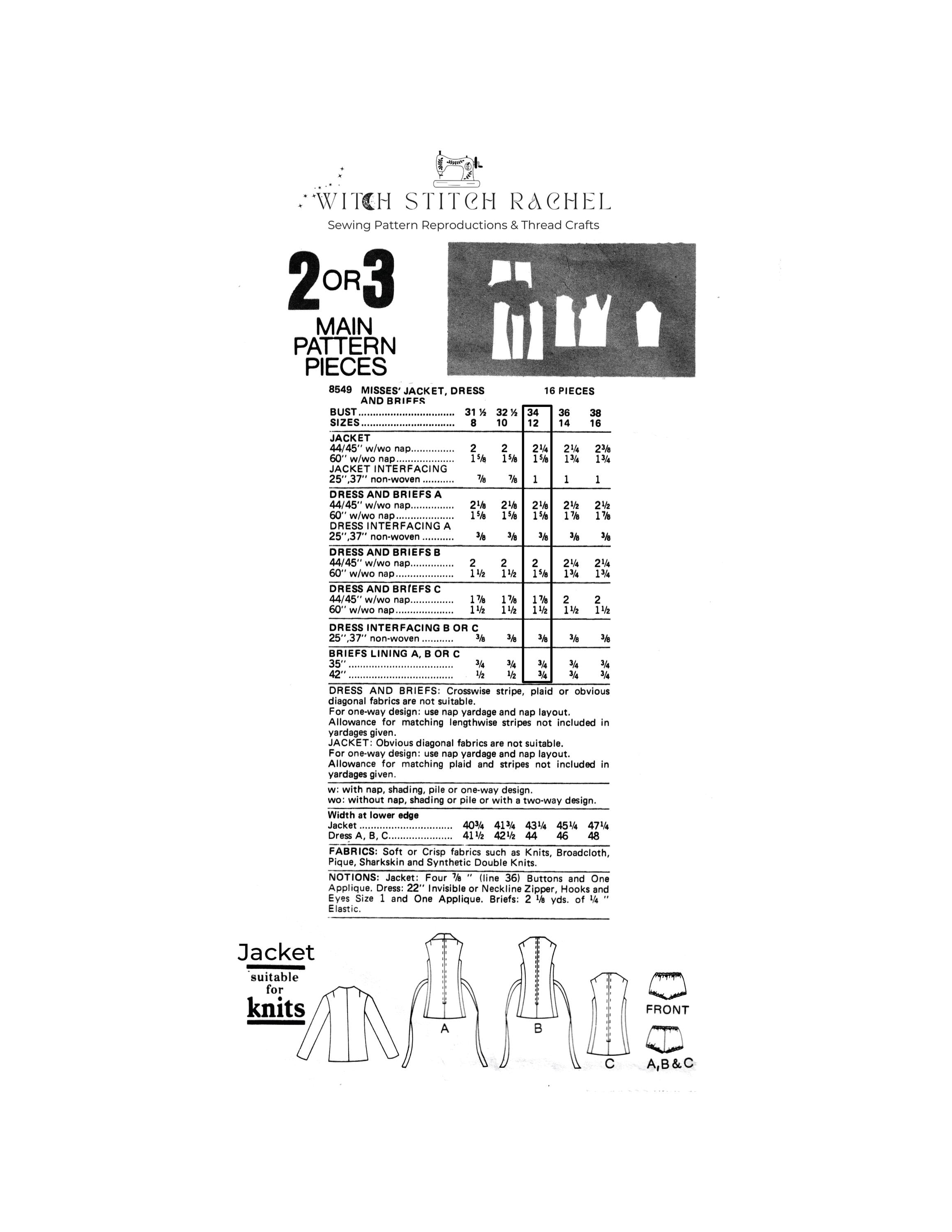 Pickleball Tennis Outfit Sewing Pattern PDF: Vintage 1973 Dress, Jacket ...