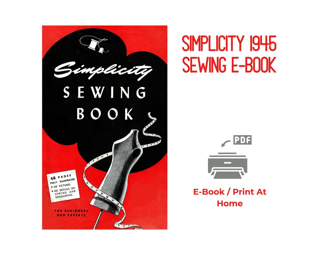 Vintage 1945 Simplicity Sewing Book: Detailed Tutorial (PDF Download - Etsy
