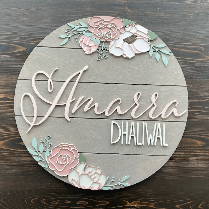 Custom Wood Baby Name Sign - Etsy