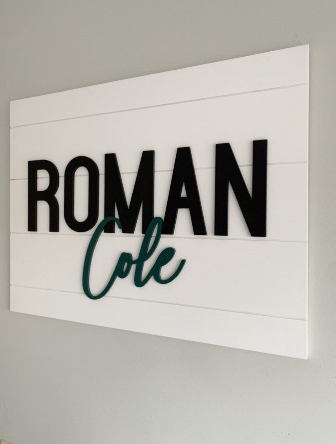 Shiplap Name Sign: 3D Wooden Letters, Nursery Decor - Etsy