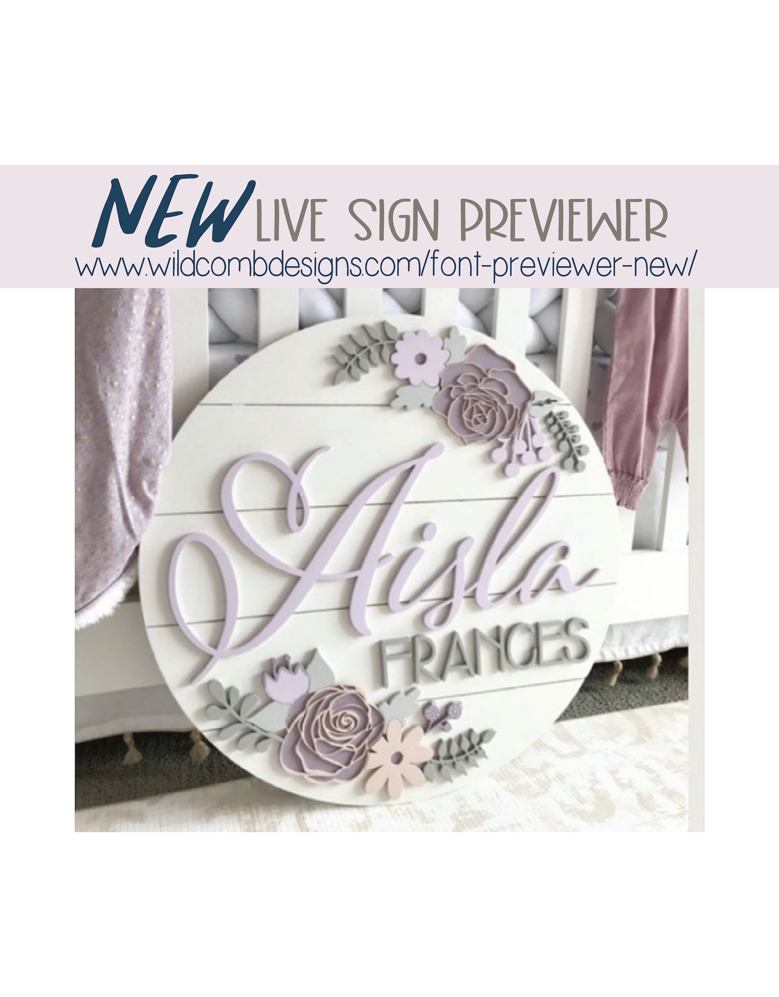 Round Floral Shiplap Baby Name Sign for Nursery or Shower - Etsy