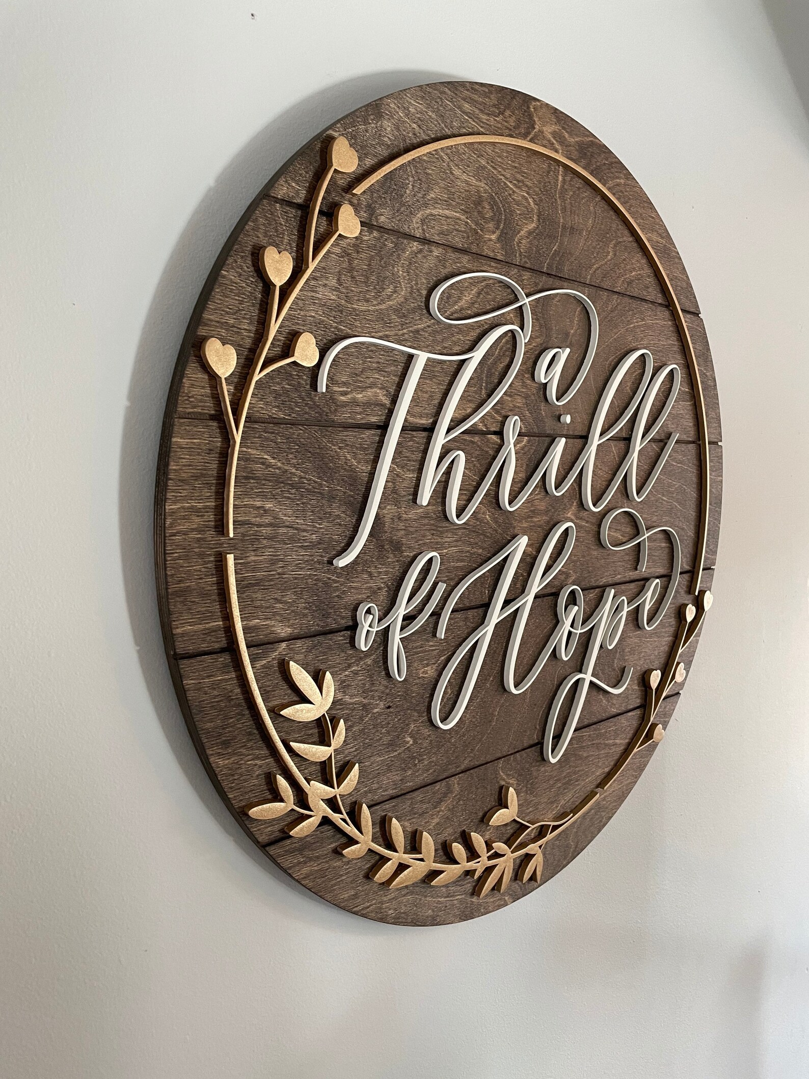 A Thrill of Hope Christmas Sign Wooden Sign Gift - Etsy