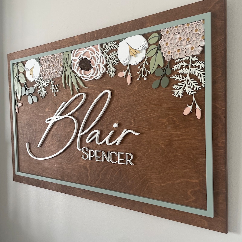 Hanging Name Sign - Etsy