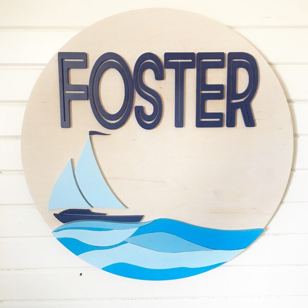 Wood Boat Name Board - Etsy