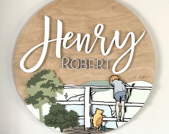 Classic Winnie the Pooh Nursery Sign - Etsy