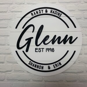 Custom Wood Family Name Sign | Personalize |shiplap | Established ...