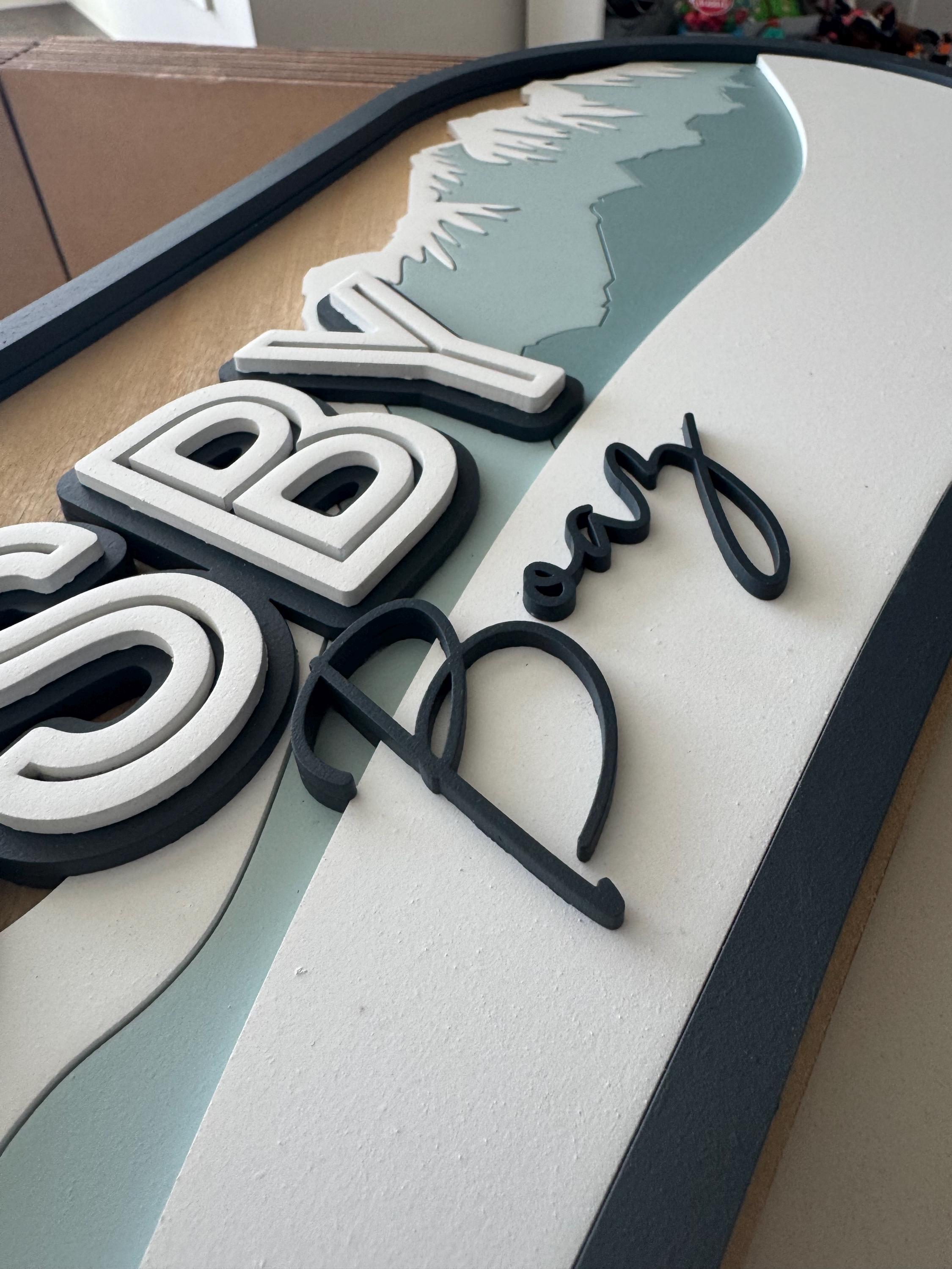Custom Snowboard Name Sign: Mountain Cabin Decor - Etsy