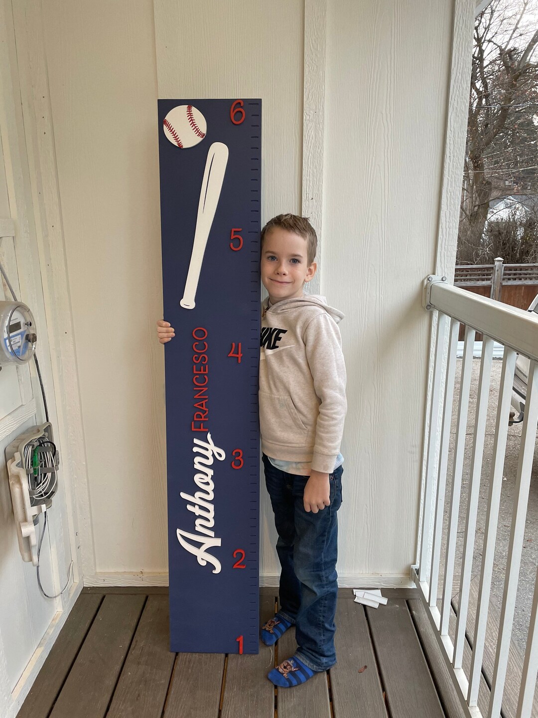 Custom Baseball Height Chart Personalized Sport Decor Kids Room Custom ...