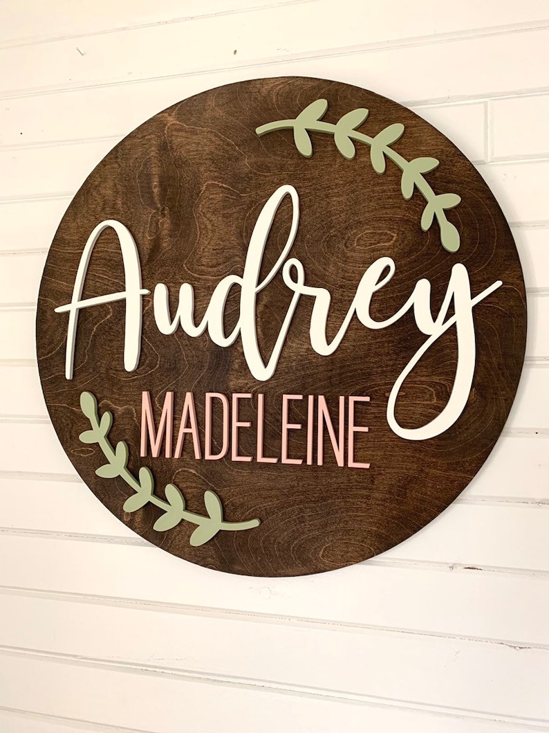 24custom Wood Name Sign 24 Round Sign - Etsy