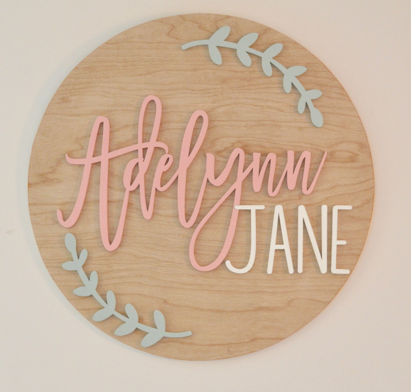 24custom Wood Name Sign 24 Round Sign - Etsy
