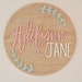 24custom Wood Name Sign 24 Round Sign Farmhouse Decor Nursery Wall Art ...
