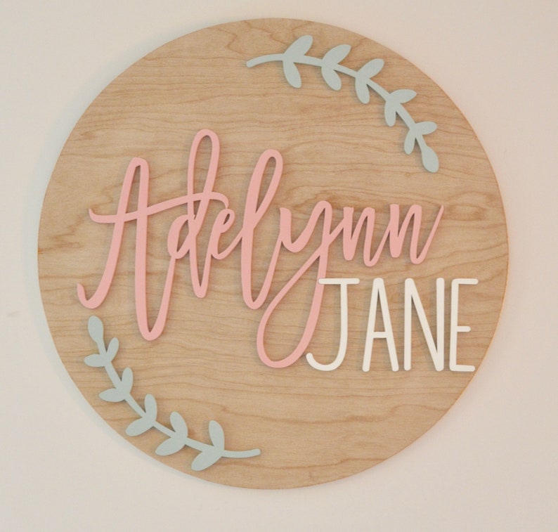 24custom Wood Name Sign 24 Round Sign - Etsy