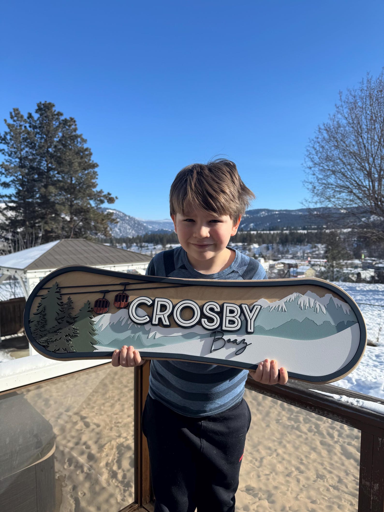 Custom Snowboard Name Sign: Mountain Cabin Decor - Etsy