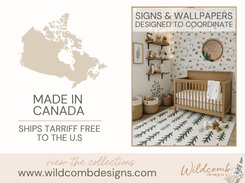 Woodland Nursery Name Sign: Blush Pink Forest Bear Decor - Girls ...