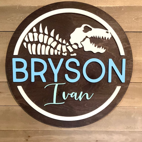 Dinosaur Wood Sign - Etsy