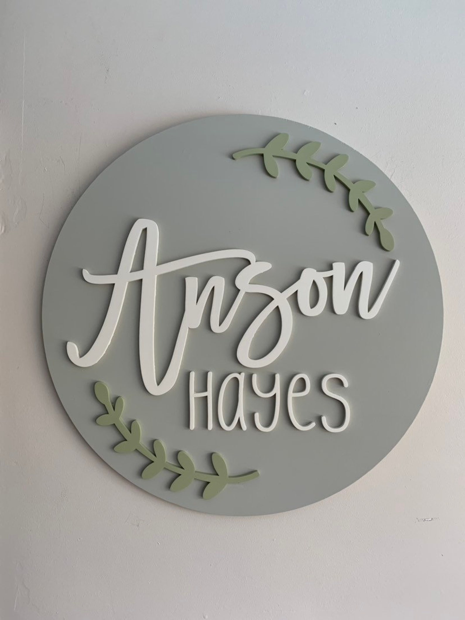 24custom Wood Name Sign 24 Round Sign - Etsy