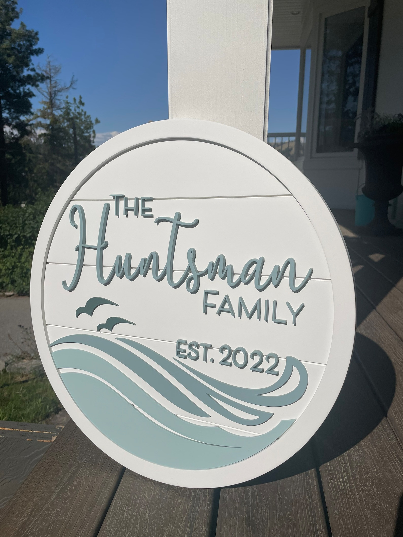 Family Name Sign Wall Art Last Name Sign Beach House - Etsy