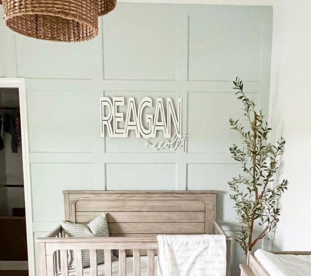 Name Sign Name Cut Out Wooden Name Large Name Above Crib Baby Name ...