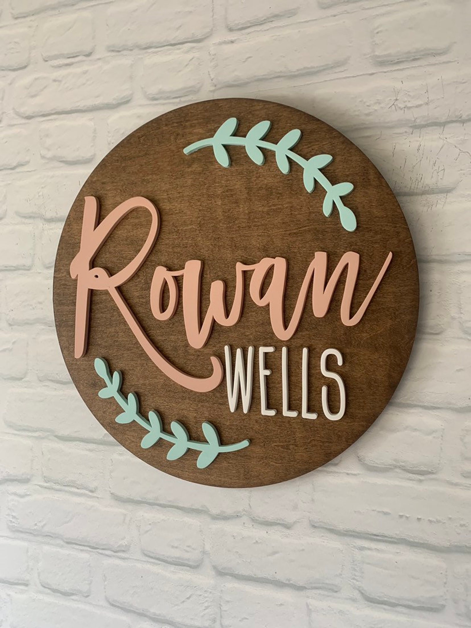 24custom Wood Name Sign 24 Round Sign - Etsy