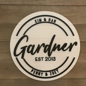 Custom Wood Family Name Sign | Personalize |shiplap | Established ...