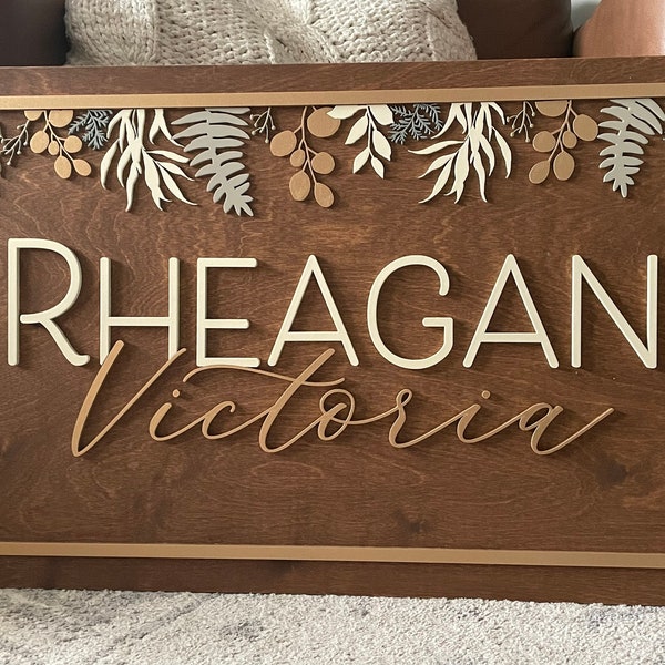 Wood Nursery Sign - Etsy
