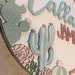 Round Name Sign Cactus and Succulent Shiplap Baby Name Sign for Nursery ...